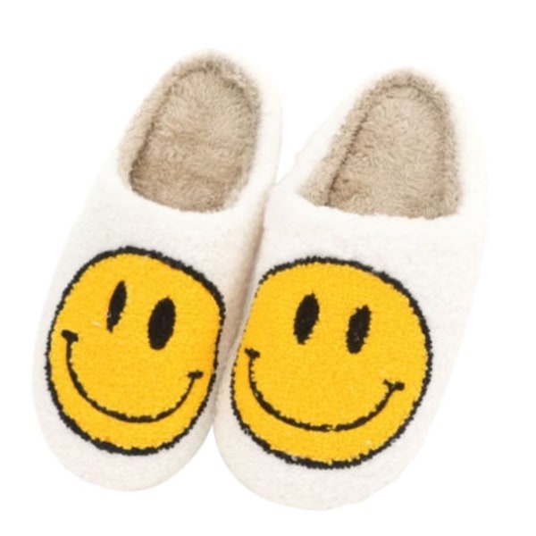 Smiley Face Slippers - Etsy