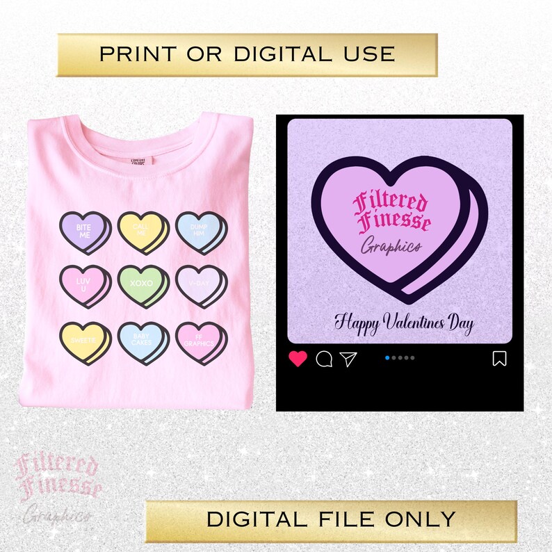 Sweethearts Candy Frame Canva Template Valentines Day - Etsy