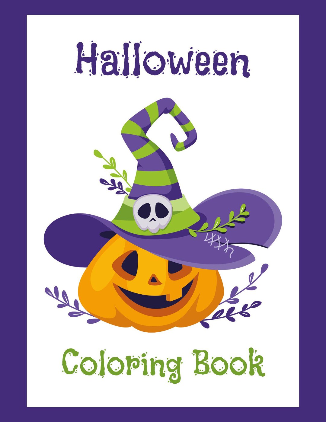 10 Halloween Coloring Pages - Etsy