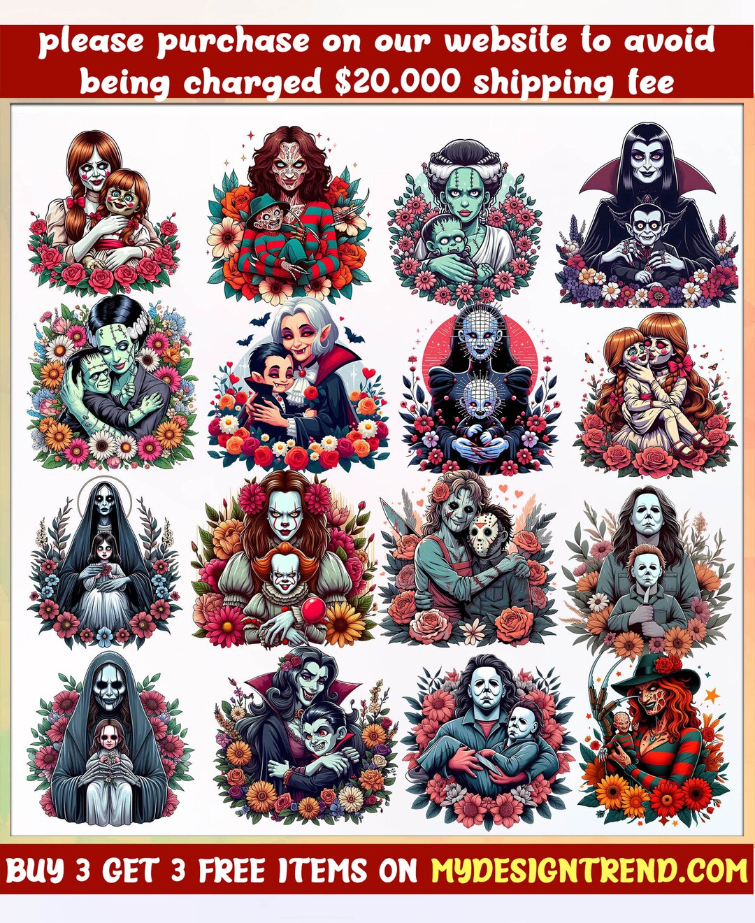 Horror Movie PNG Bundle, Movie Mama File Digital, Mothers Day Wrap ...