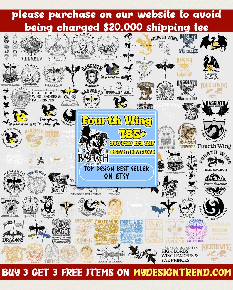 Fourth Wing Bundle Svg Dragon Rider, Fourth Wing Bundle Svg, Violet ...