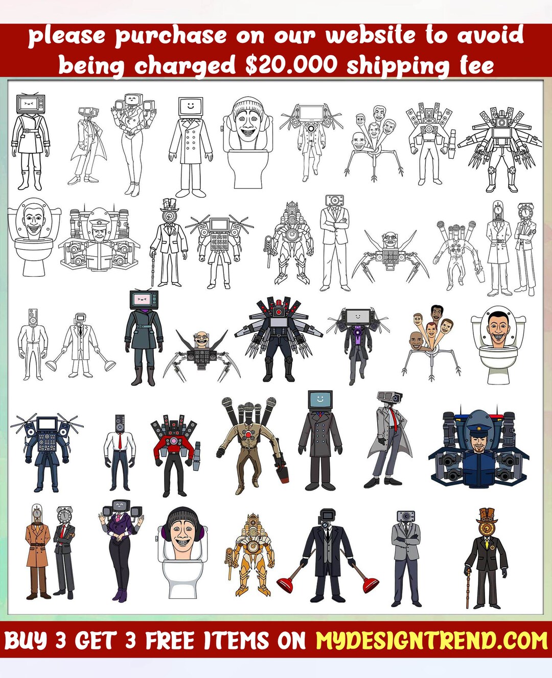 Skibidi Toilet Clipart Svg 40 Png, Skibidi Toilet Svg Png 300 Dpi ...