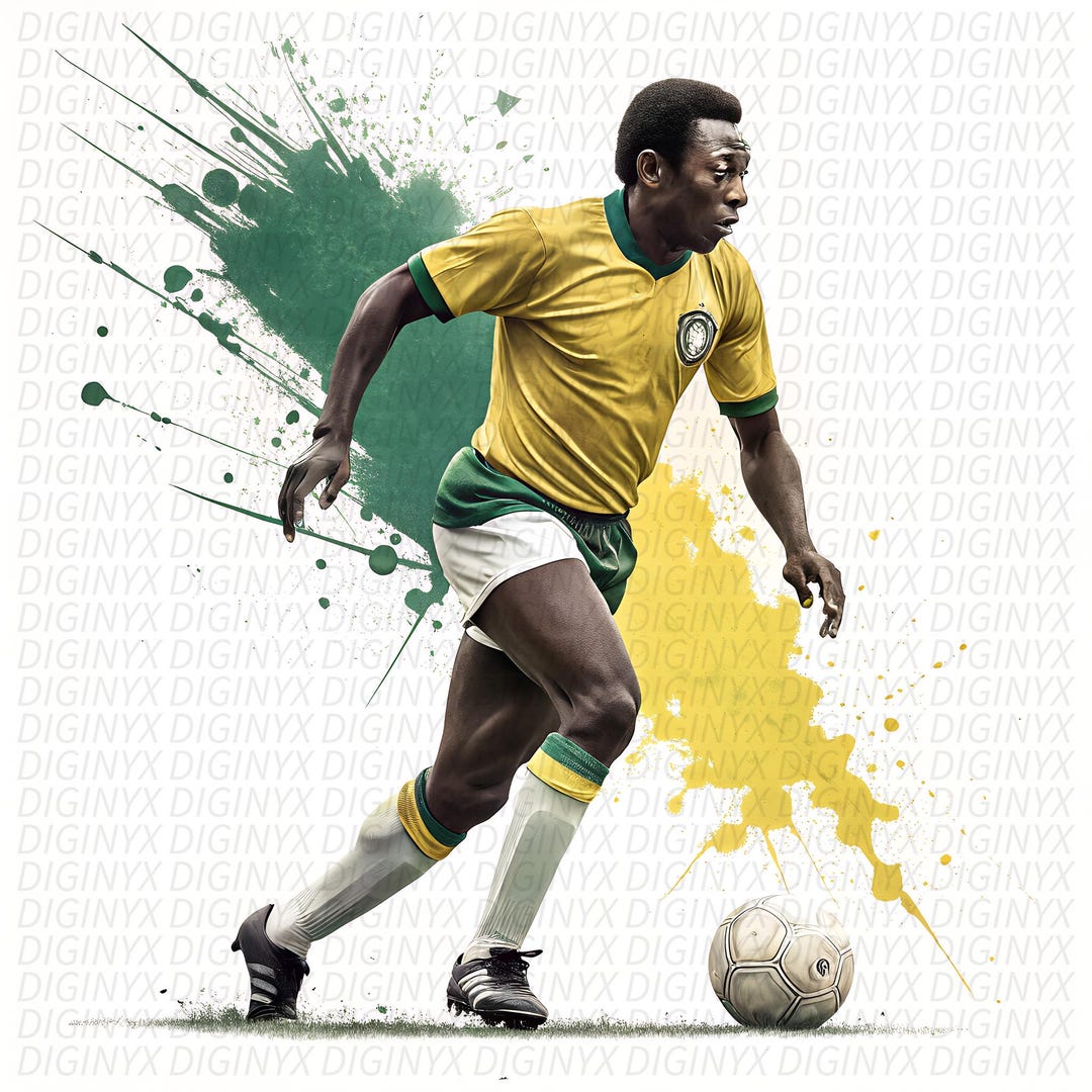 Pelé Clipart Bundle | 9 High-quality PNG Files | Digital Clipart Soccer ...