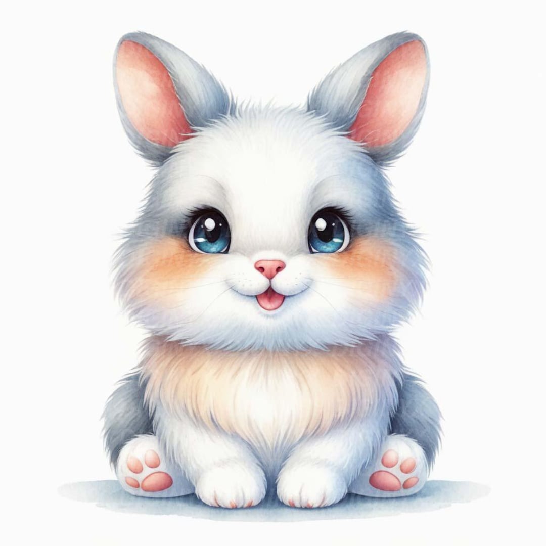 9 Watercolor Baby Animals Clipart, Nursery Cute Animal, Printable ...