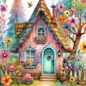 10 Sweet as Candy Cottage Clipart, Fantasy, Whimsical, Printable ...