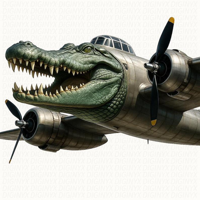 3 Bombardino Crocodilo Viral Meme Italian Brain Rot Watercolor Clipart ...