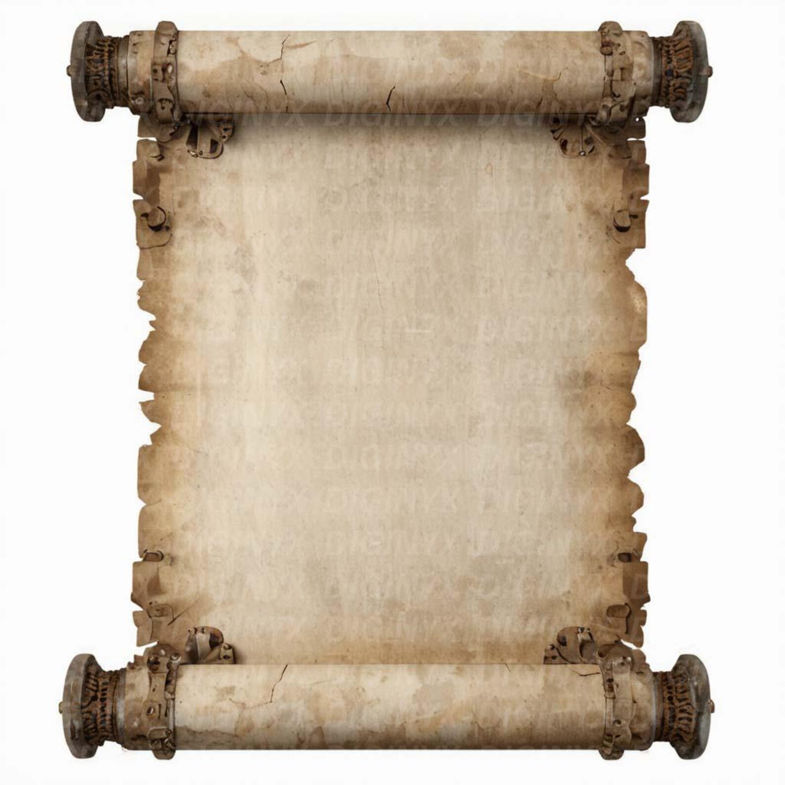 6 Medieval Scroll Clipart, Vintage Scroll, Printable Watercolor JPG ...