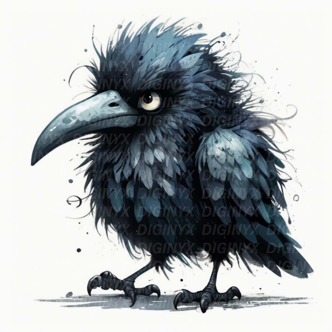10 Frazzled Crow Clipart/fantasy/whimsical/junk Journaling/ Printable ...