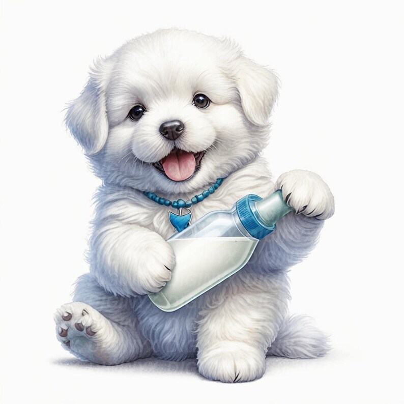 9 Puppy Dog Clipart, Cute Puppy, Printable Watercolor, Paper Craft ...