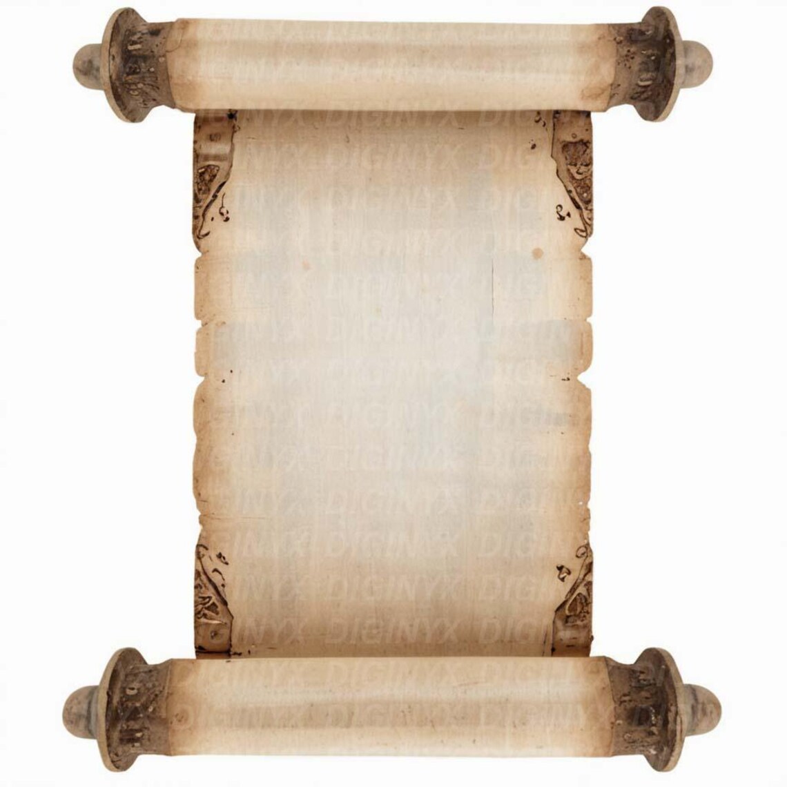 6 Medieval Scroll Clipart, Vintage Scroll, Printable Watercolor JPG ...