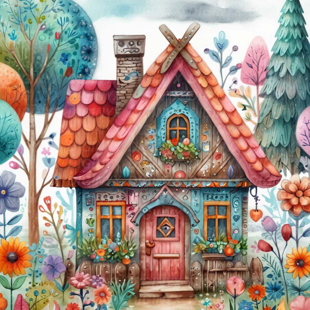 10 Sweet as Candy Cottage Clipart, Fantasy, Whimsical, Printable ...