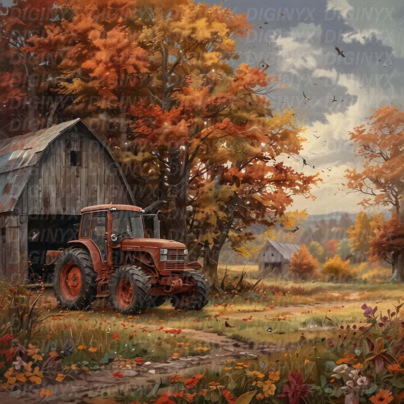 10 Old Red Barn Clipart/farm Clip Arts/printable Watercolor Jpegs/paper ...