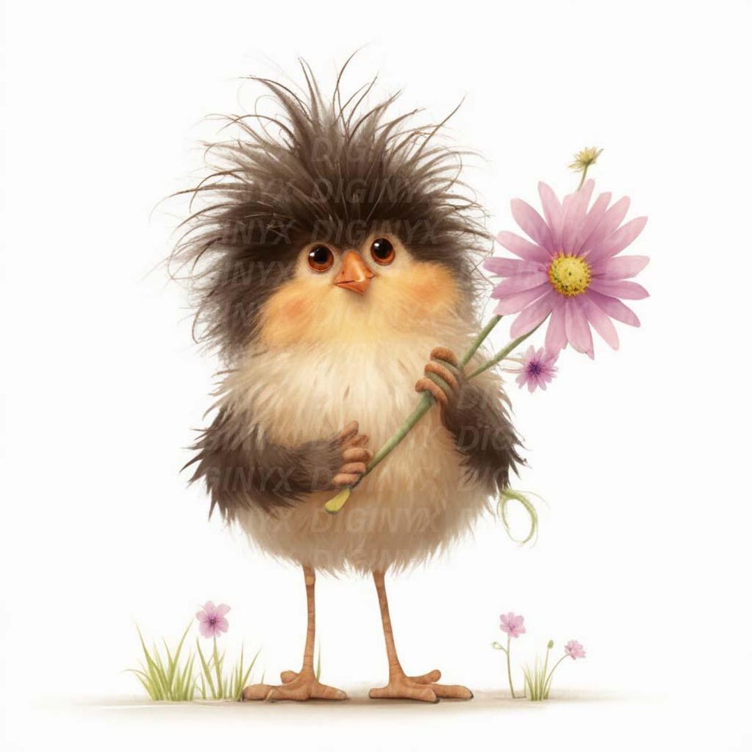 10 Cute Whimsical Bird Clipart, Funny Bird Clipart, Printable ...