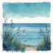 8 Teal Lake Edge Clipart/lake Coast/printable Watercolor Clipart/paper ...