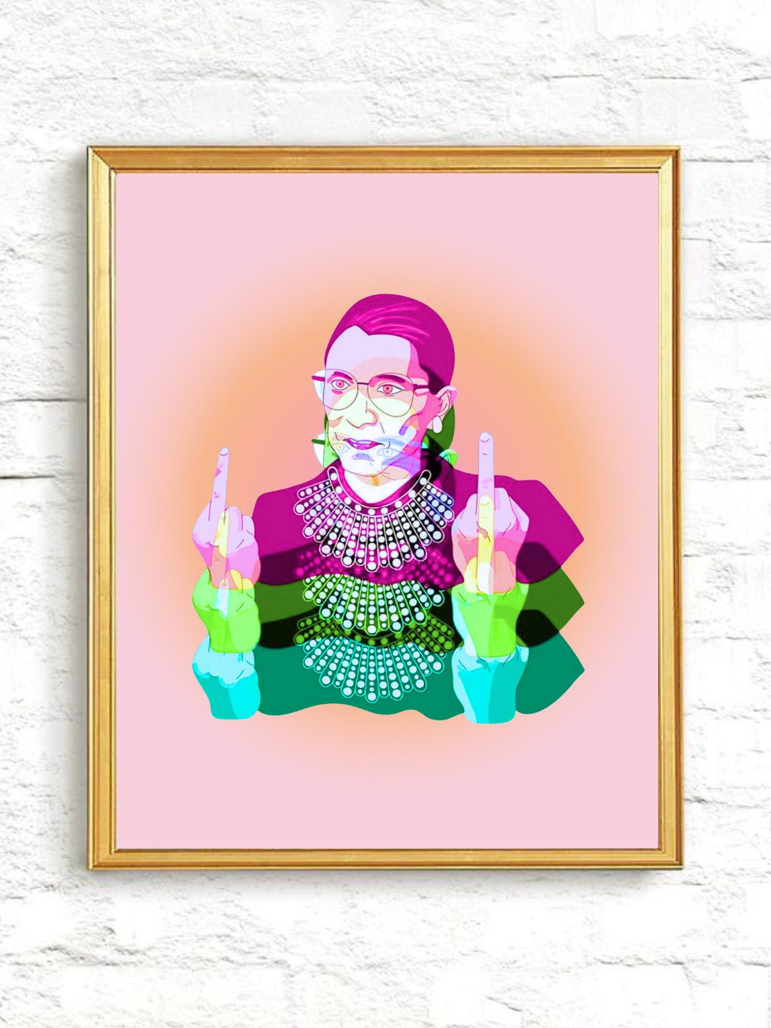 The Notorious RBG; Pink Poster; Ruth Bader Ginsburg; Colorful; Girly ...