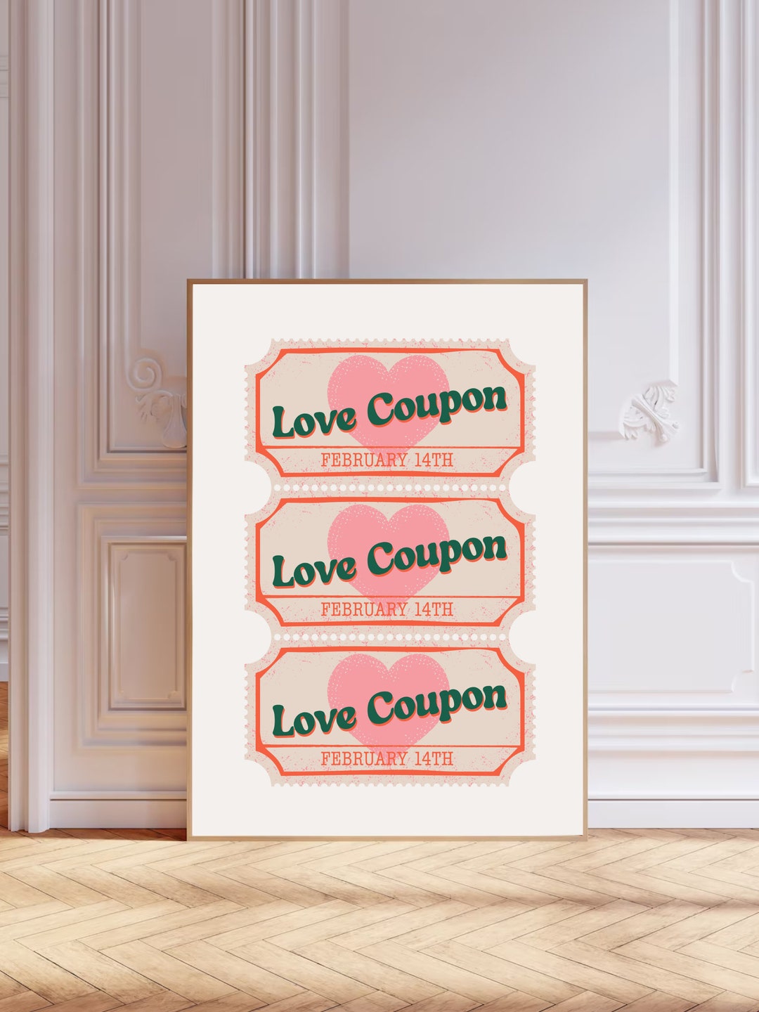Love Coupon; Love Art; Girly Wall Art; Trendy Art; Aesthetic; Wall ...