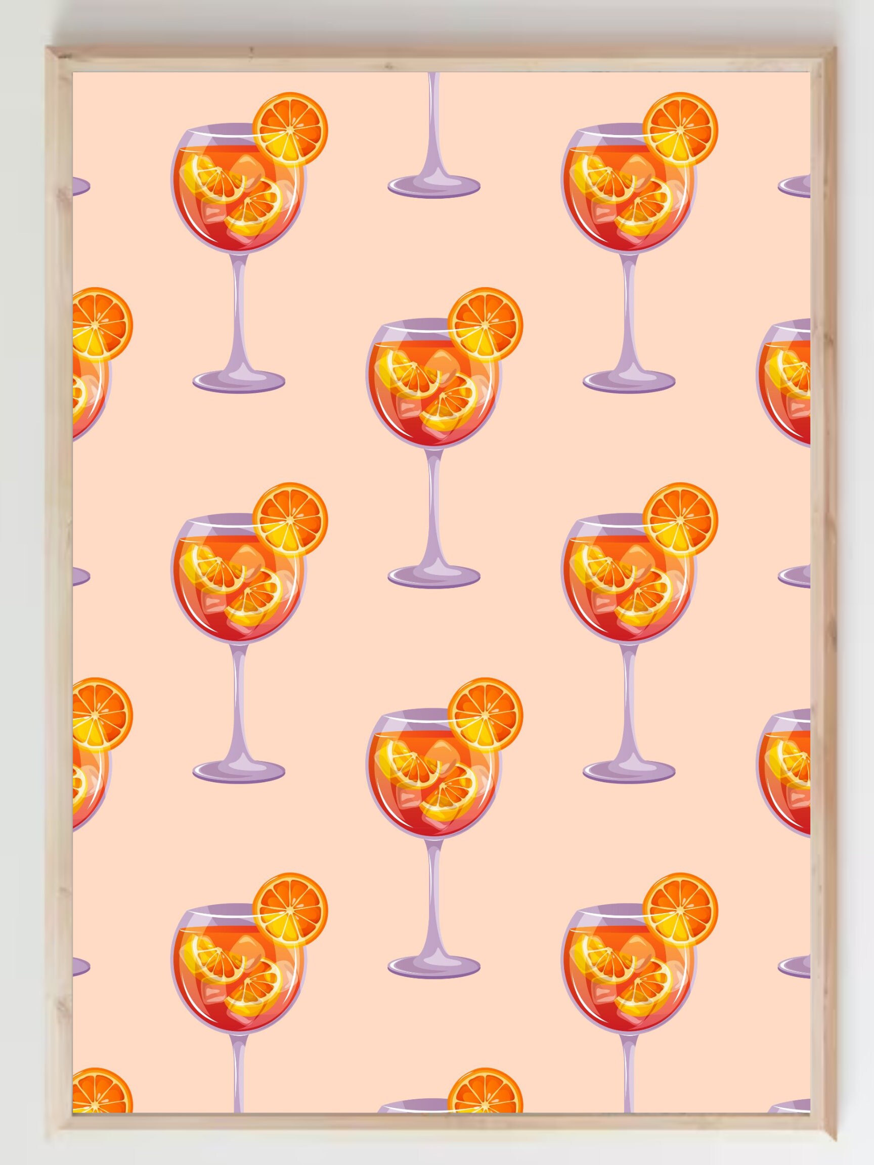 Aperol Spritz Cocktails Aperol Wallpaper Aperol Wall Art Bar Cart Decor ...