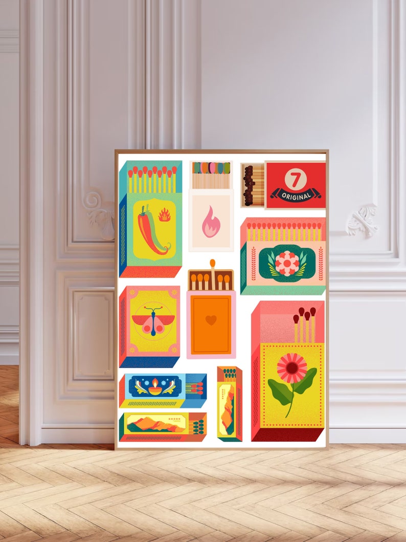 Matchbox, Mismatch Matchboxes, Unique Art, Trendy, Aesthetic Art, Wall ...