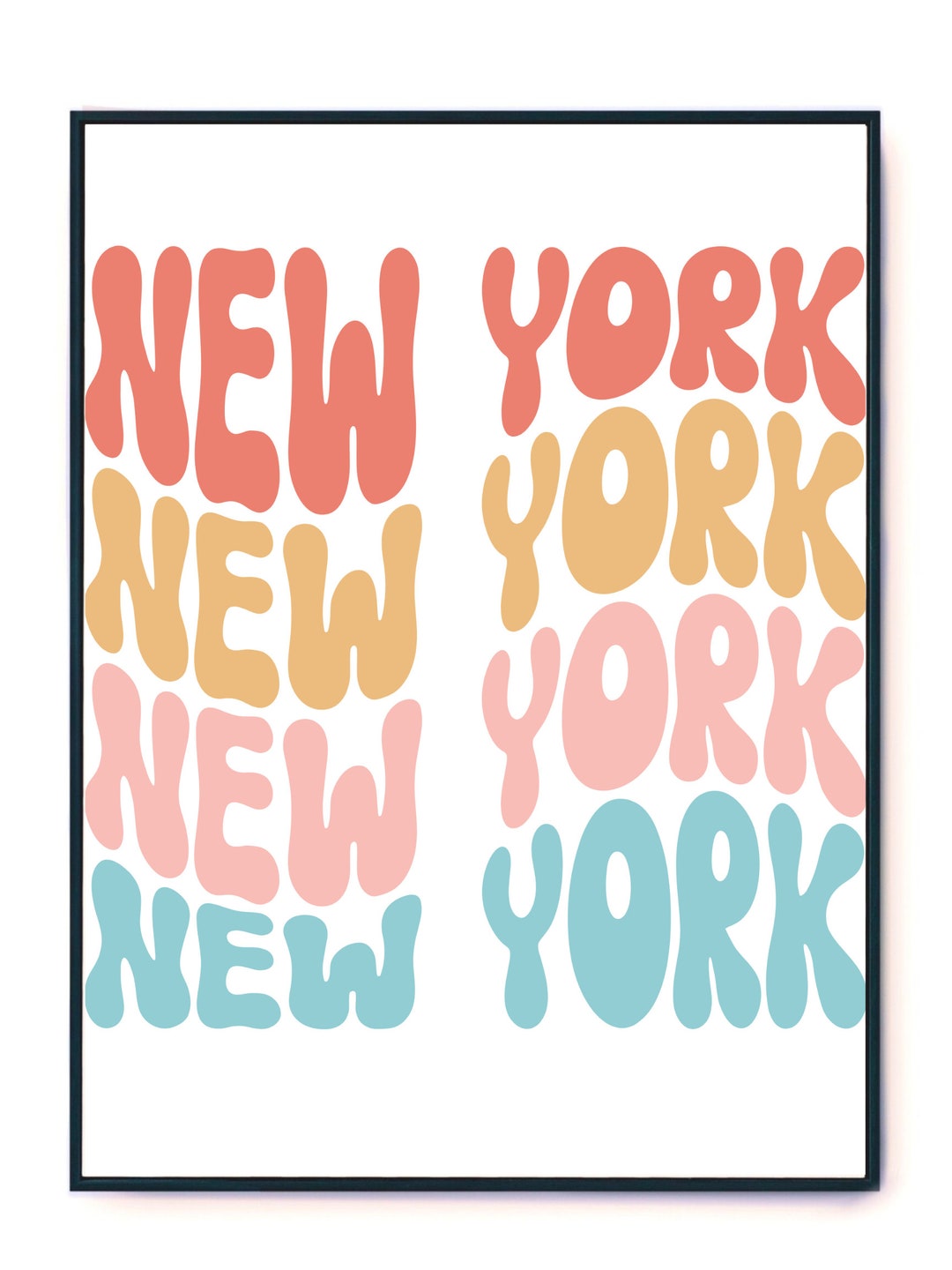 New York, New York Word Art NYC New York Dorm Poster Aesthetic ...