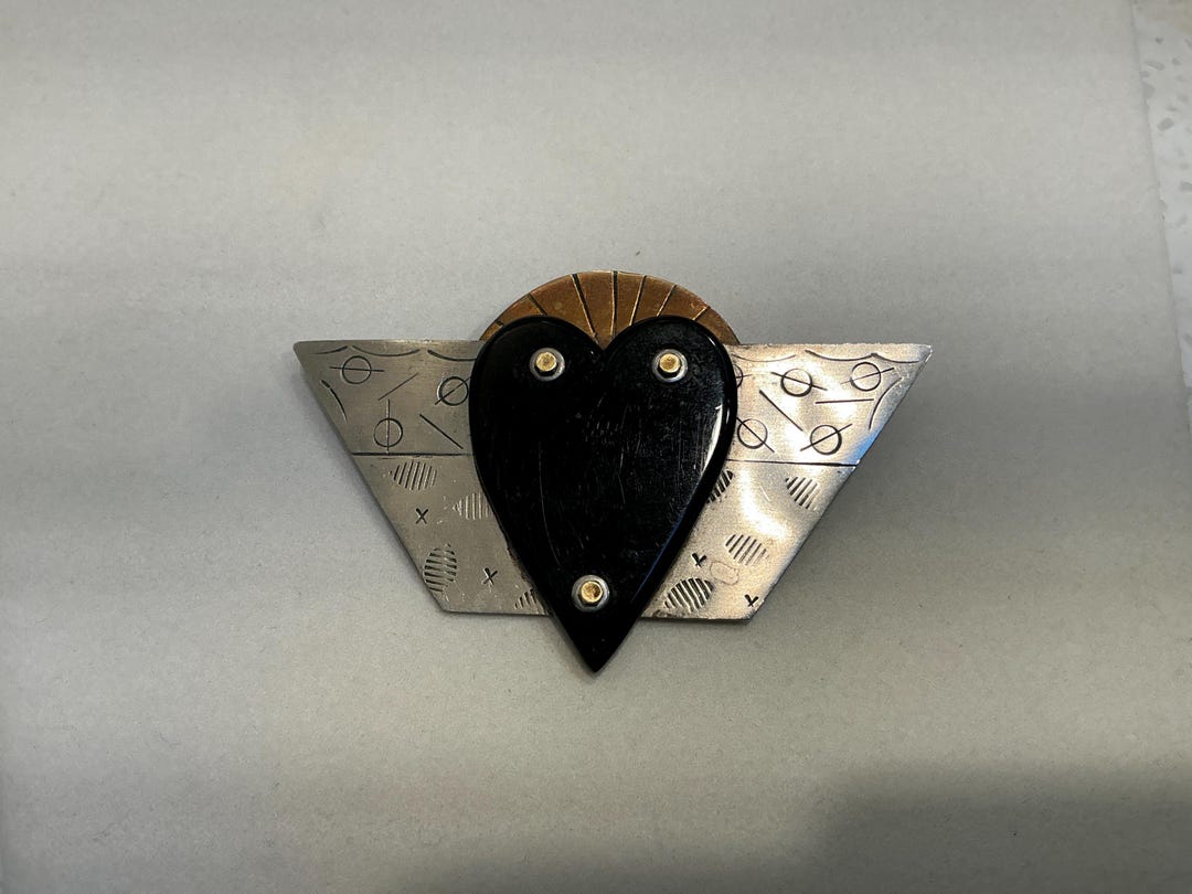 Black Heart Pin by Thomas Mann - Etsy