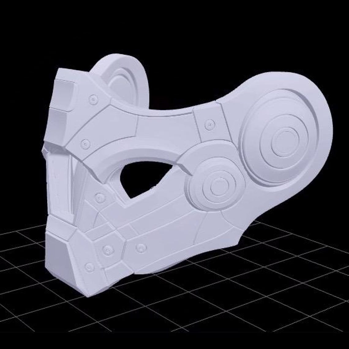 Cyber-tech Samurai Mempo Face Mask - Etsy