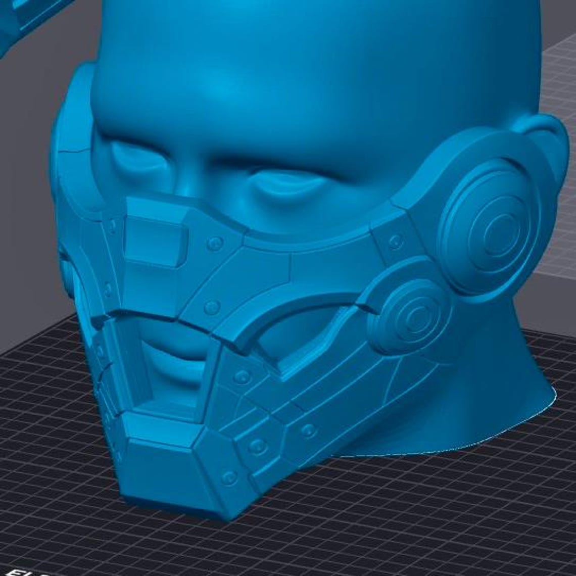 Cyber-tech Samurai Mempo Face Mask - Etsy