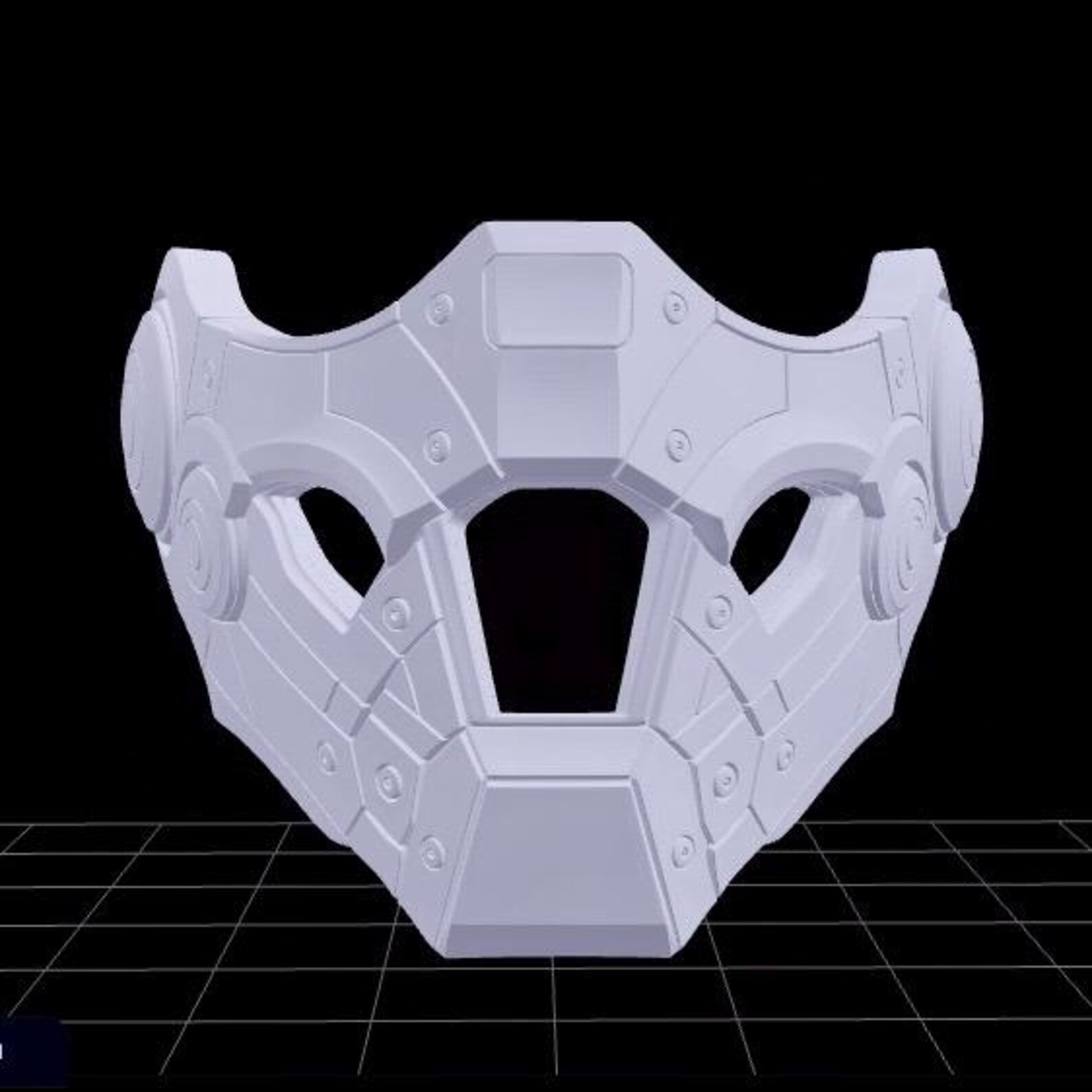 Cyber-tech Samurai Mempo Face Mask - Etsy