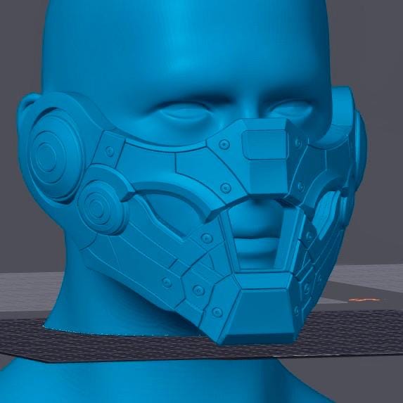 Cyber-tech Samurai Mempo Face Mask - Etsy