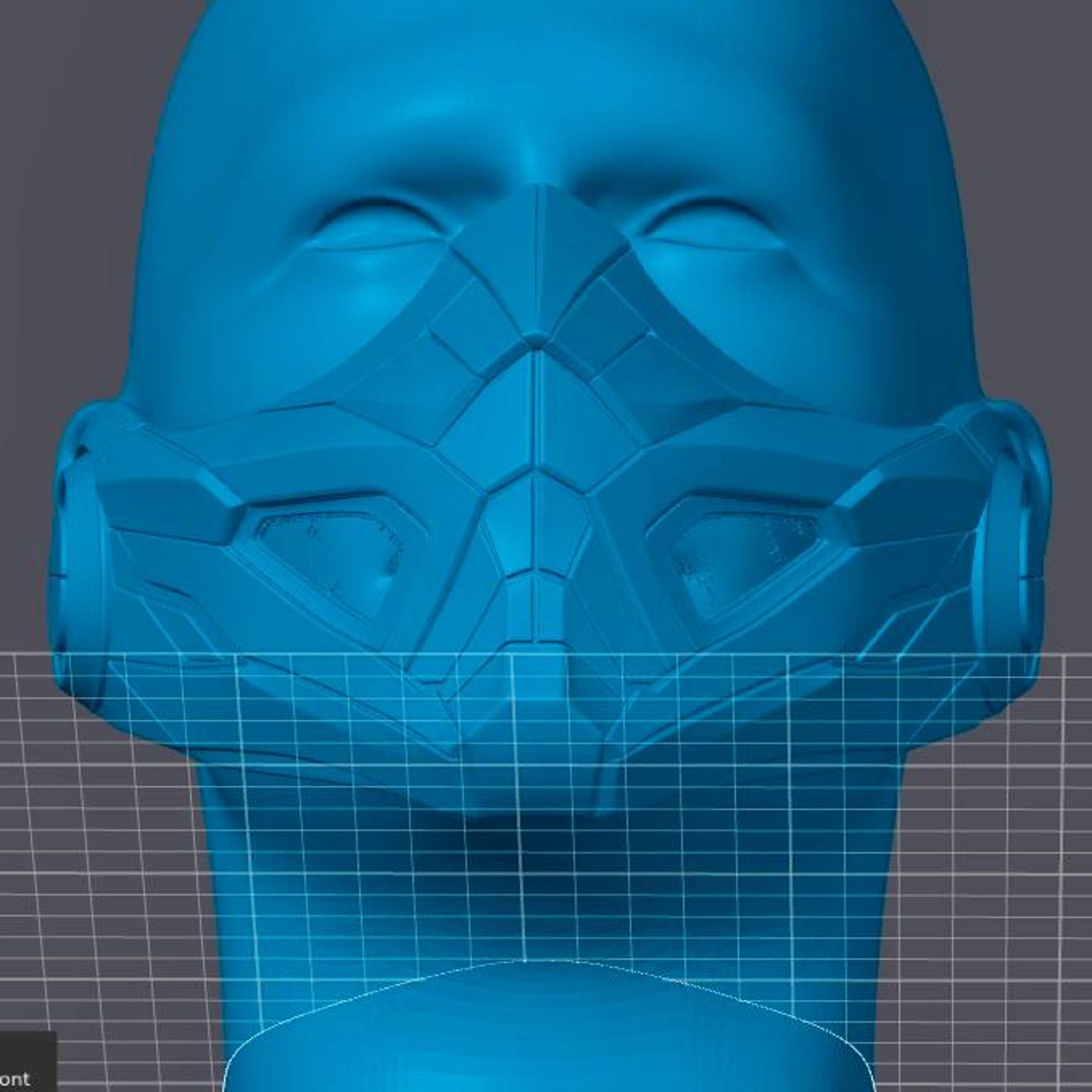 Cyber-ninja Samurai Mempo Face Mask - Etsy