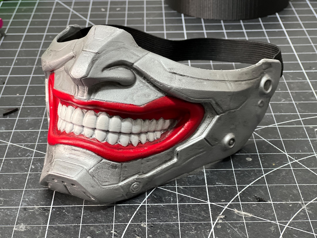 Cyber-joker Samurai Mempo Face Mask - Etsy