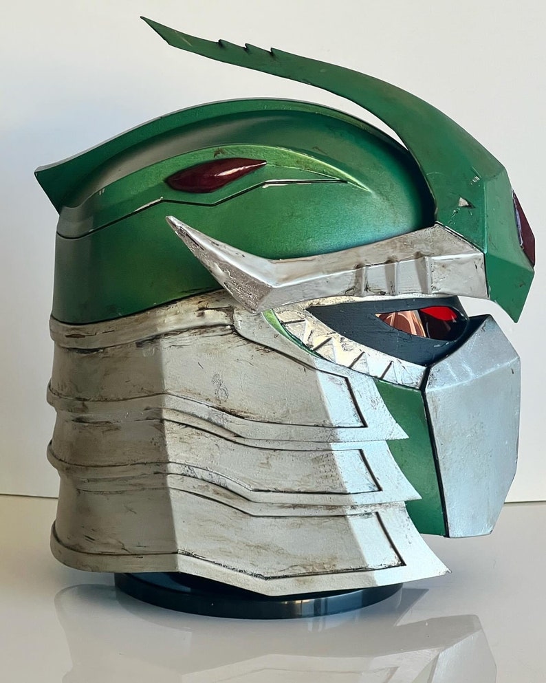 Morphed Master Shredder Green Ranger Helmet - Etsy
