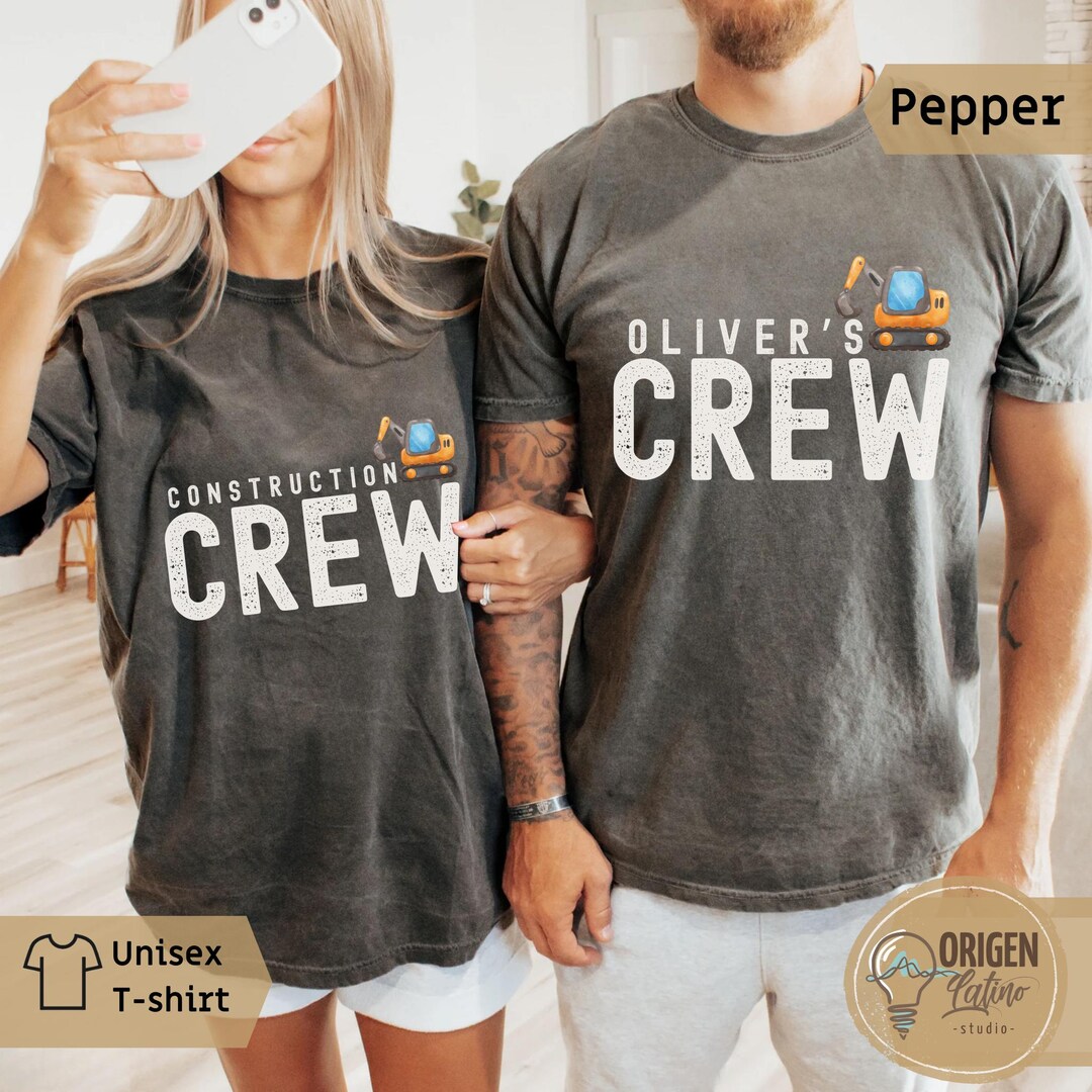 Comfort Colors® Construction Crew Shirts Custom Bulldozer Excavator ...