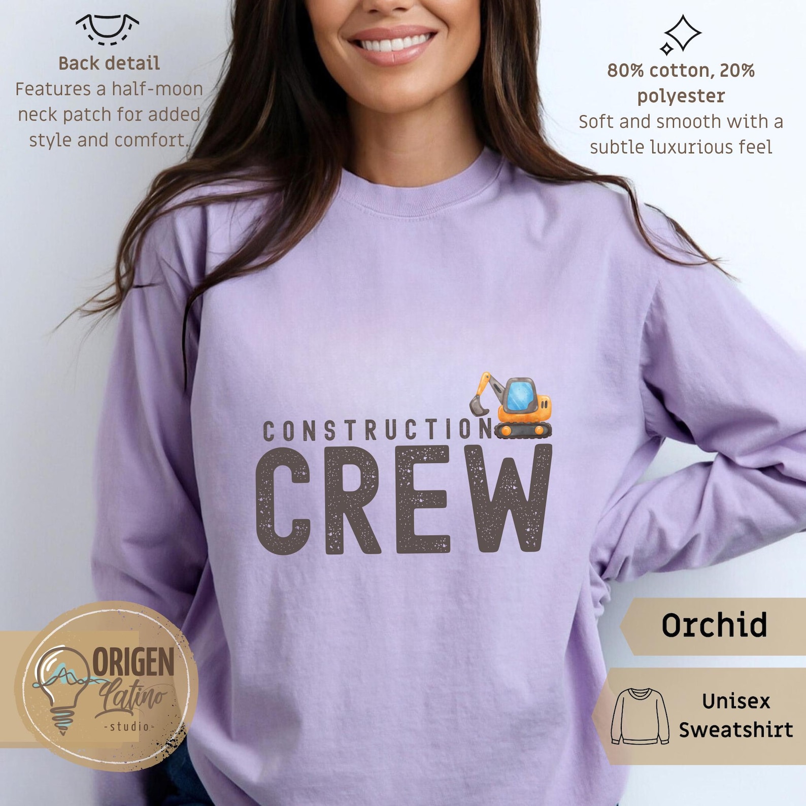 Comfort Colors® Construction Crew Shirts Custom Bulldozer Excavator ...