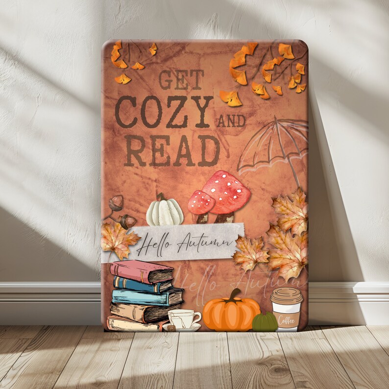 Autumn Themed Kindle Insert for Clear Case | Printable Download ...