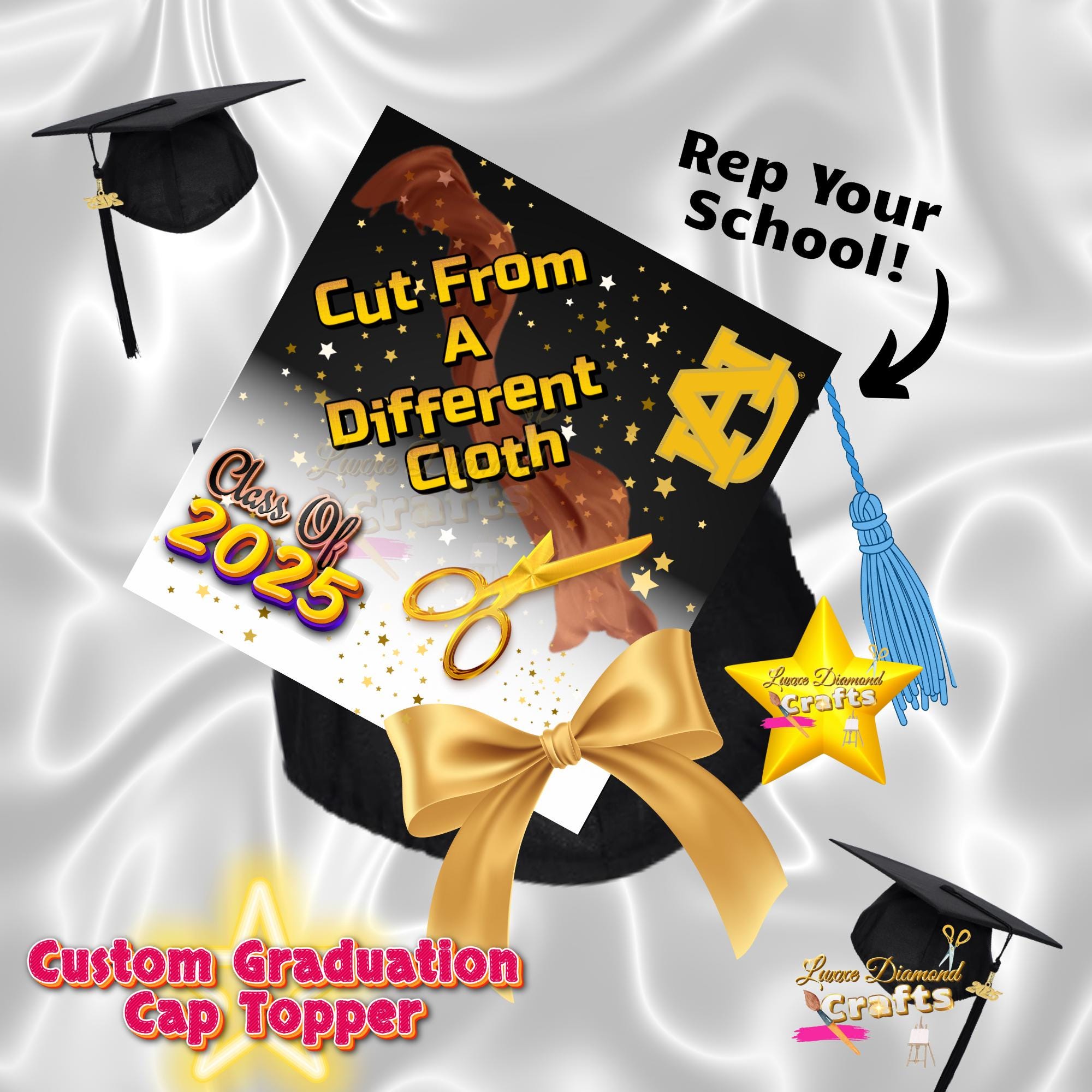 Custom Graduation Cap Topper | Graduation Topper | Custom Topper ...