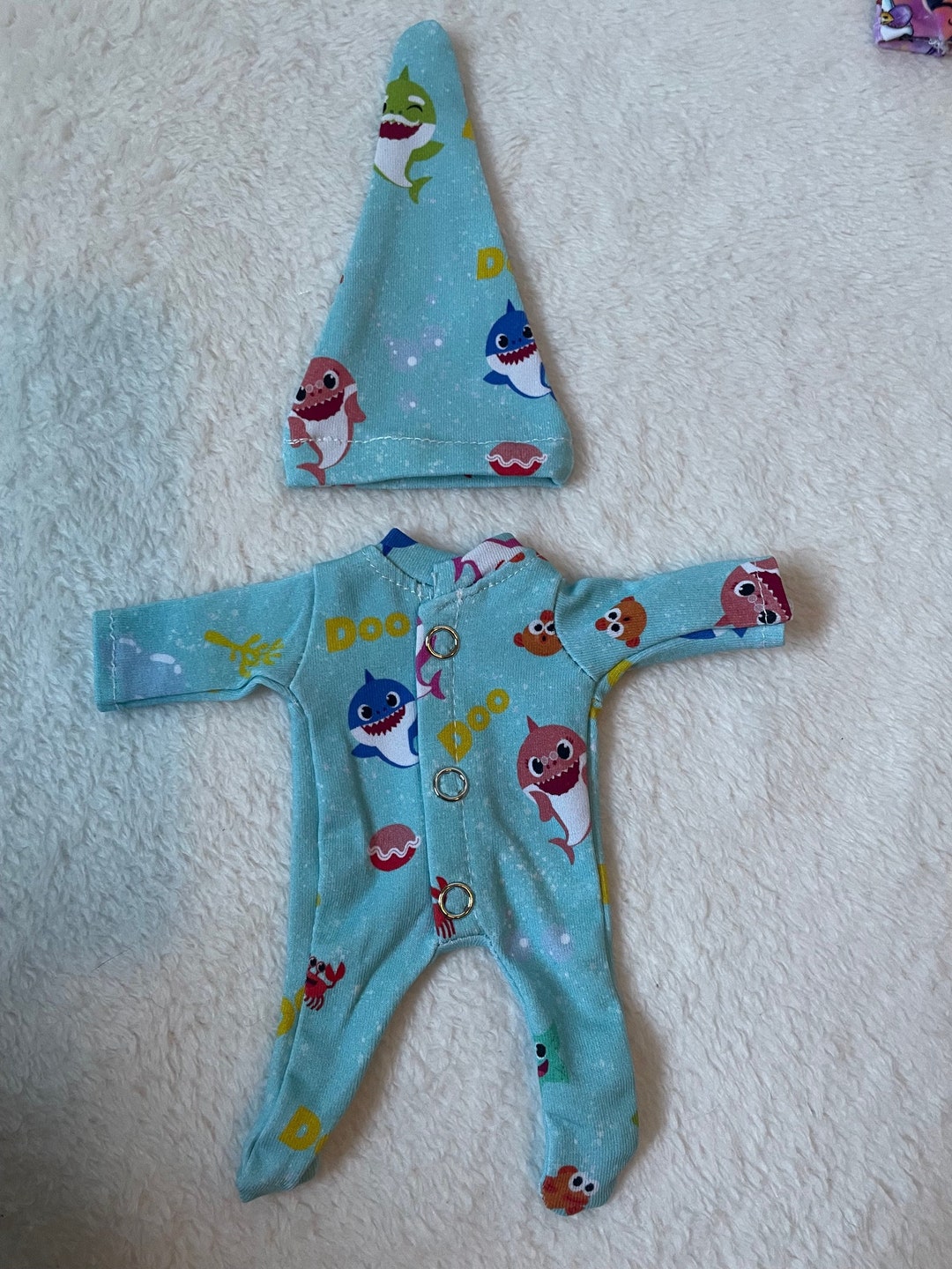 Mini Baby Shark Pajamas - Fits 8" Dolls - Reborn Doll Clothes - Etsy