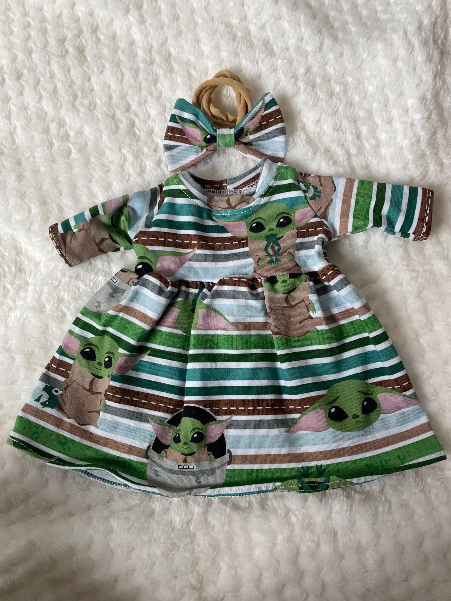 Baby Yoda Dress - Size Preemie - Reborn Doll Clothes - Etsy