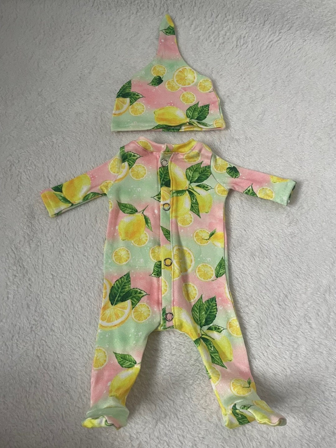Lemon Pajamas - Size Preemie - Reborn Doll Clothes - Etsy