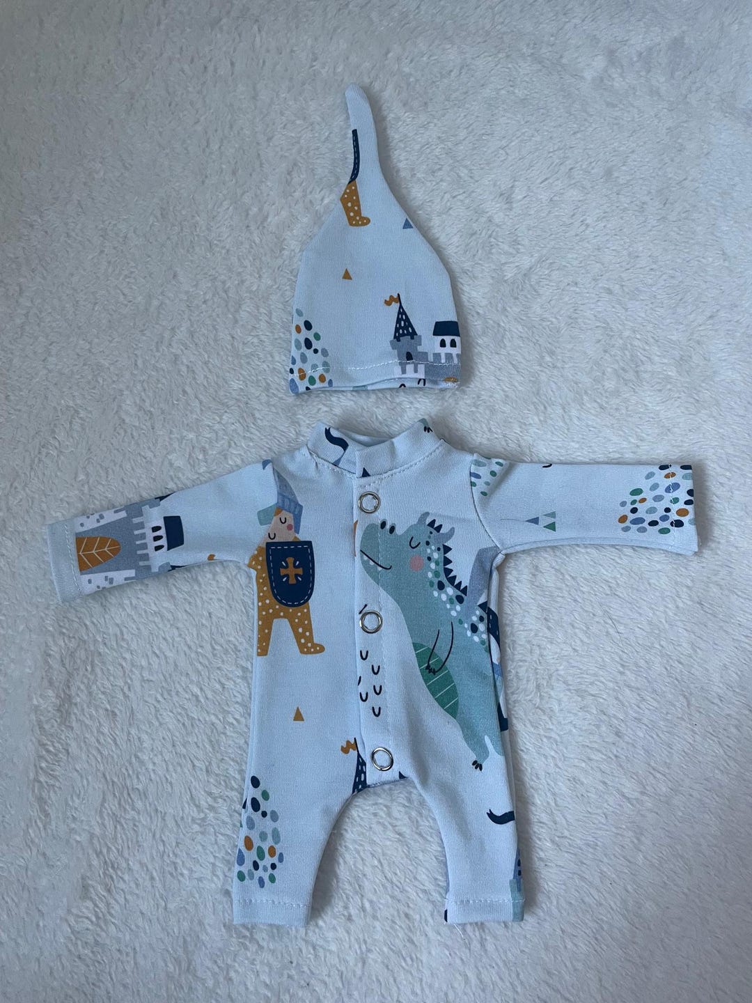 Dragon and Knight Pajamas - Fits 10" Dolls - Reborn Doll Clothes - Etsy