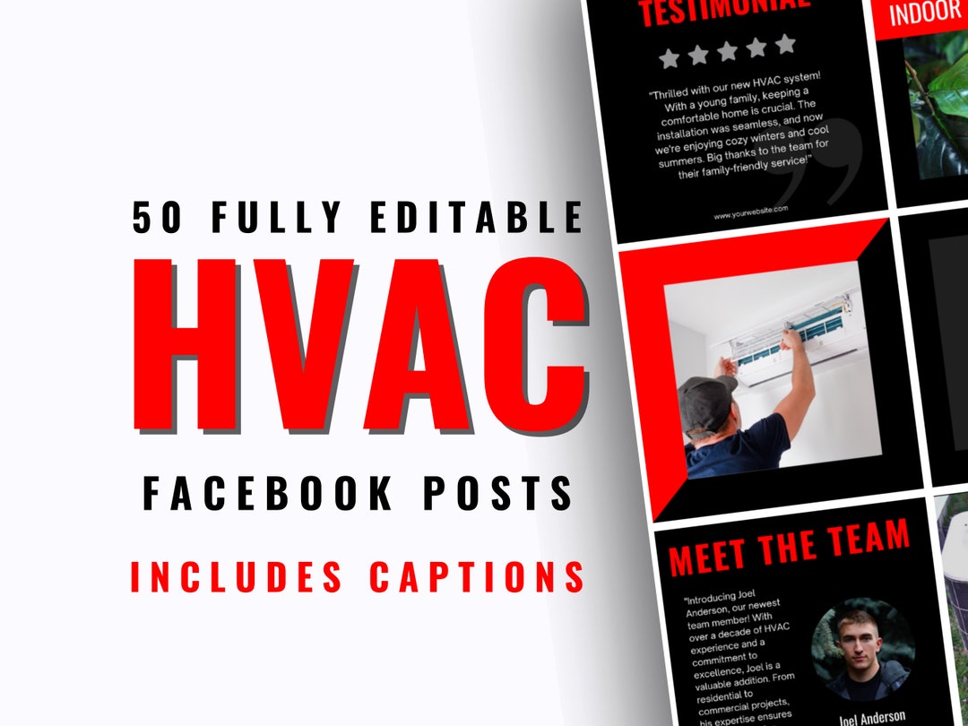 HVAC Facebook Posts | Facebook Post Templates | HVAC Templates Full ...