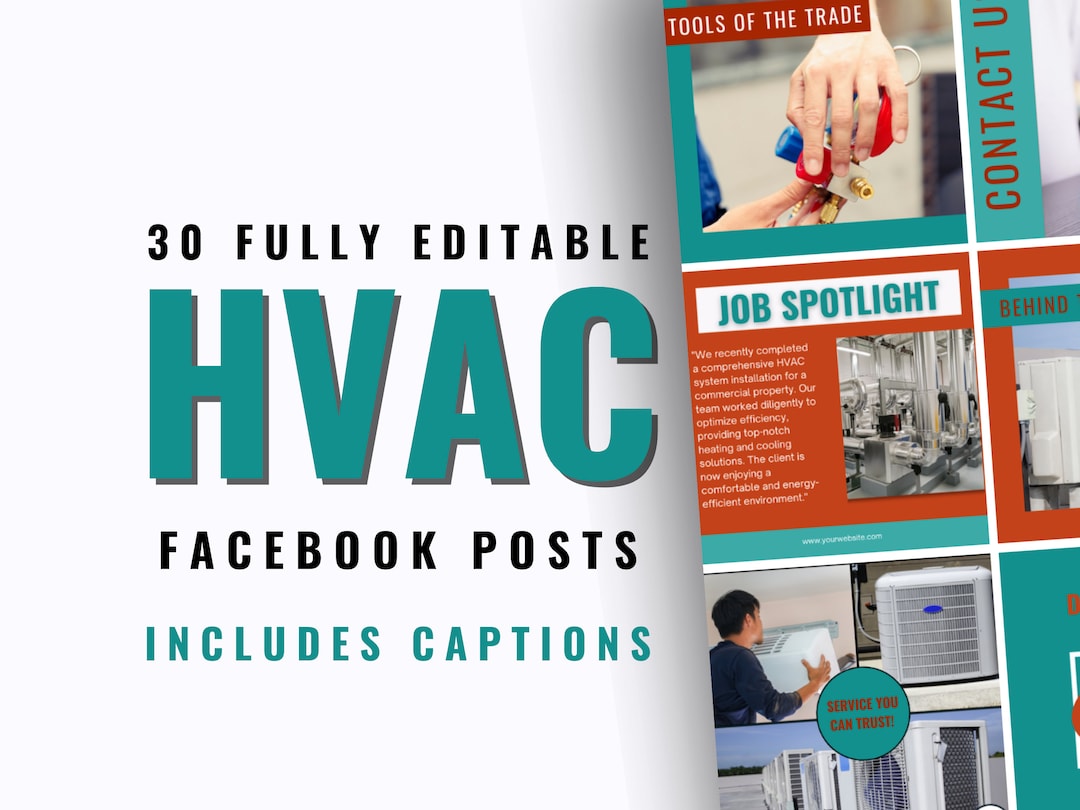 HVAC Facebook Post Templates | Social Media Posts | HVAC Templates ...