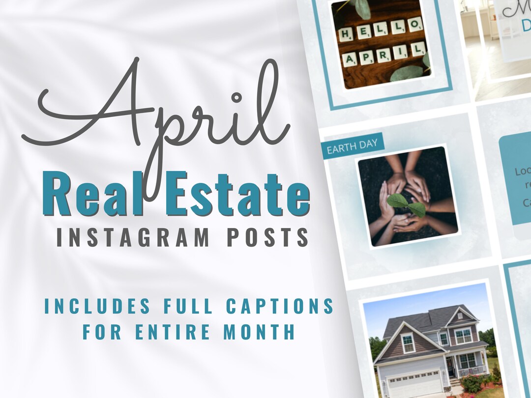 April Real Estate Instagram Posts Real Estate Social Media Real Estate ...