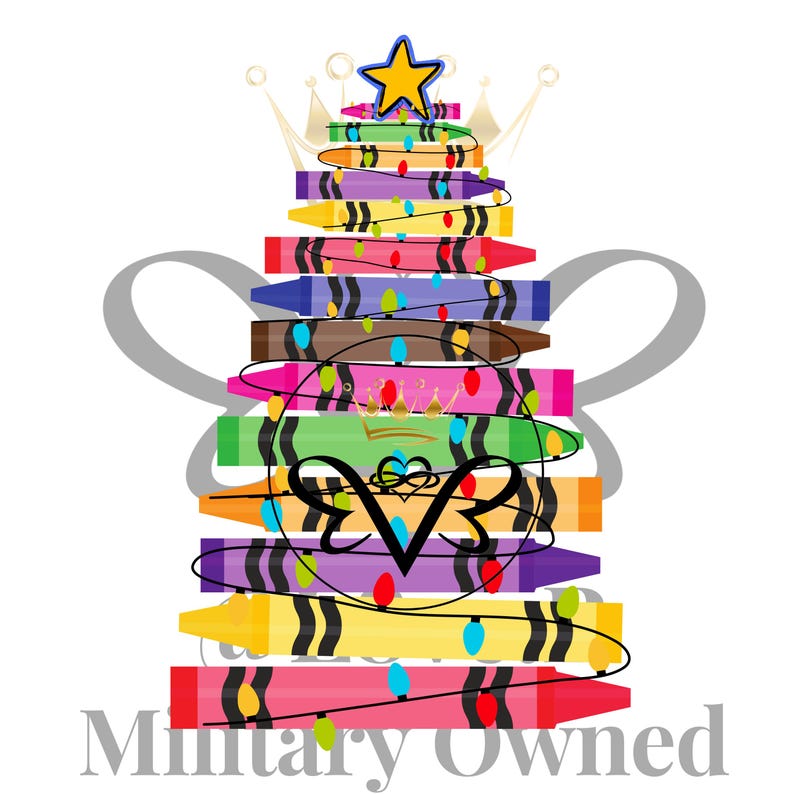 Christmas Crayon Tree PNG - Etsy