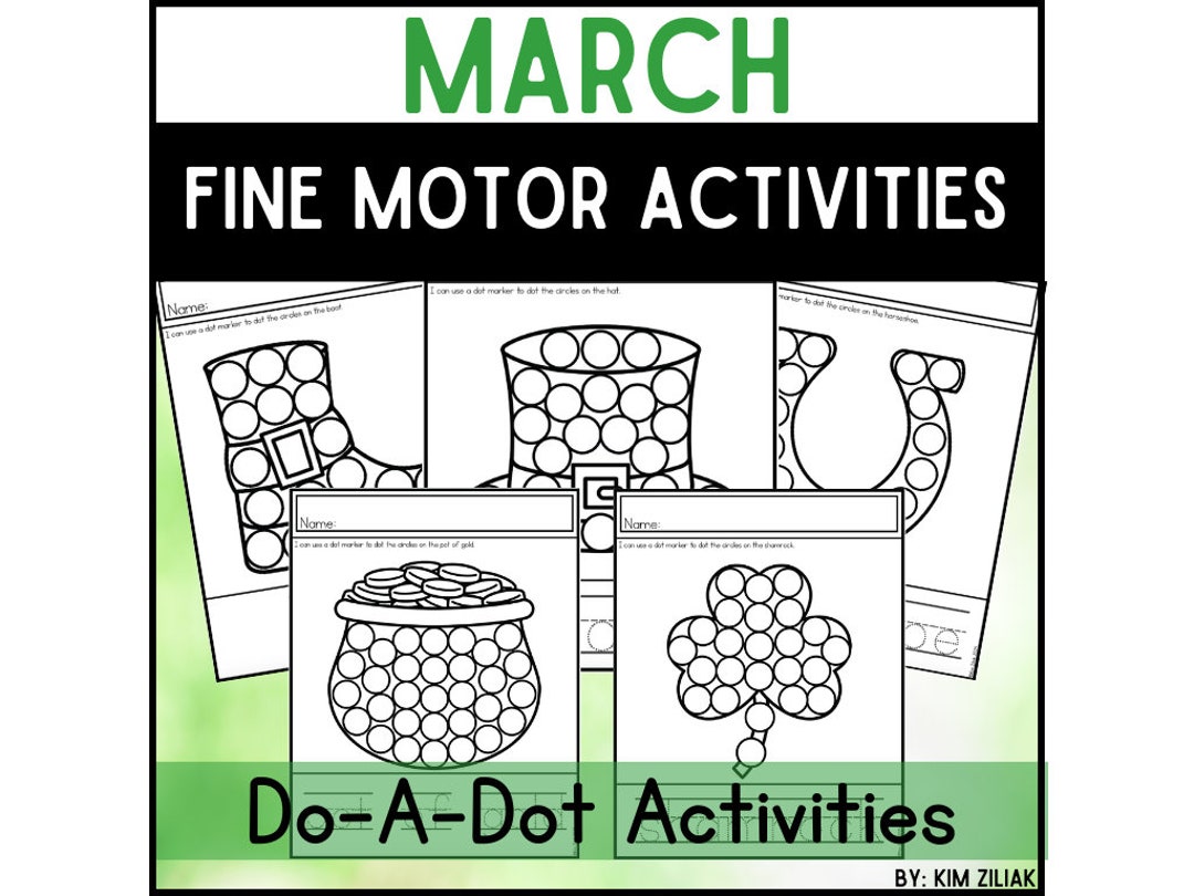 March-st. Patrick's Day Fine Motor Do-a-dot Activities: Bingo Daubers ...