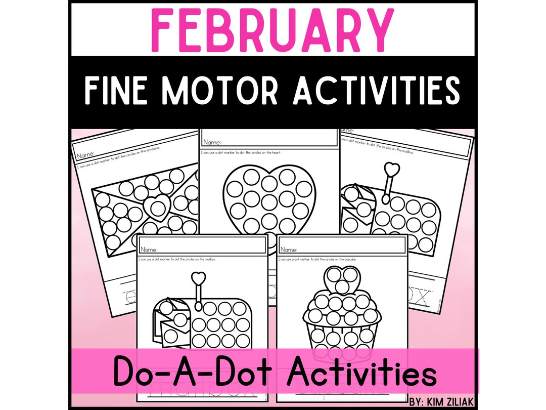 February-valentine Fine Motor Do-a-dot Activities: Bingo Daubers - Etsy