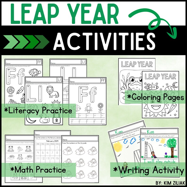 LEAP YEAR 2024 Leap Day Printables and Activities for Preschool, Pre-k ...