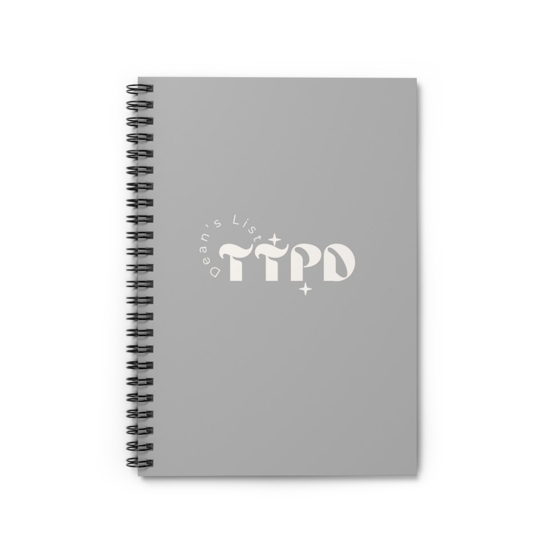 TTPD Dean's List Spiral Notebook Ruled Line - Etsy
