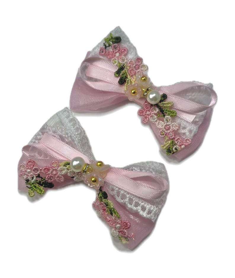 Pink Bow Hair Clip. - Etsy