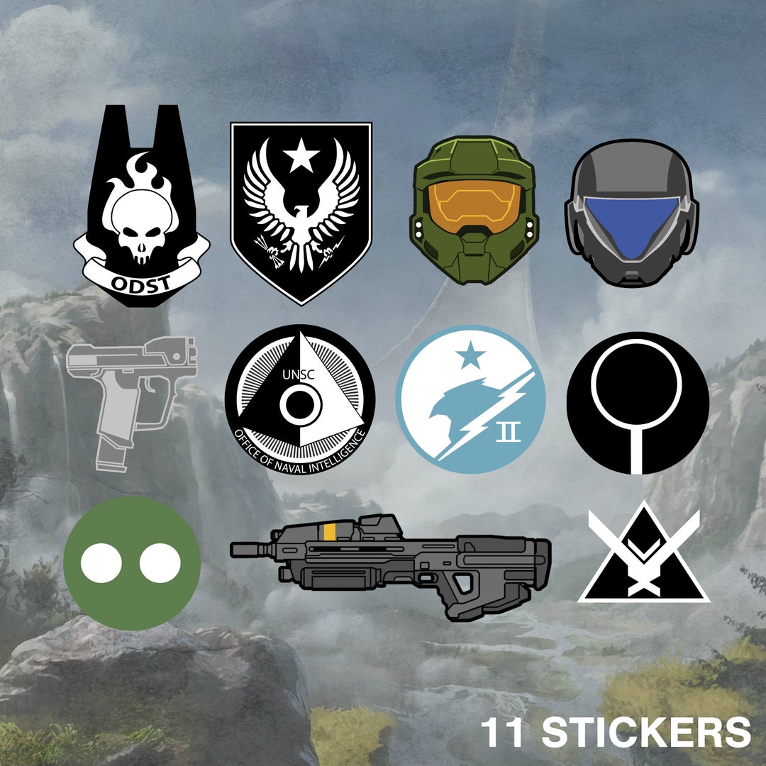 Halo Sticker Pack Master Chief Sticker, ODST Sticker, Reclaimer Sticker ...