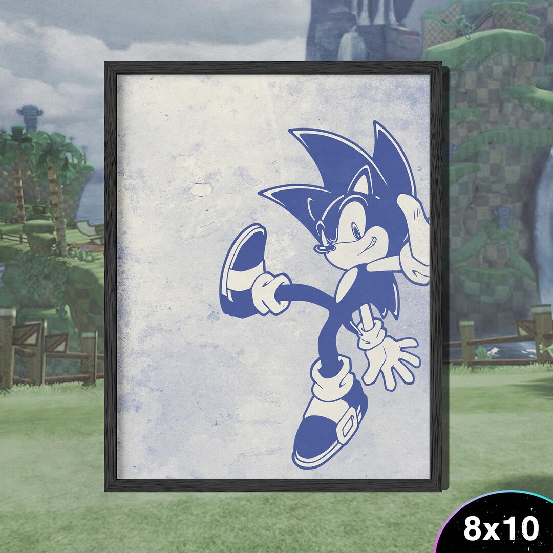 Sonic Wall Art | Sonic, Wall Art, Poster, Video Game - Etsy